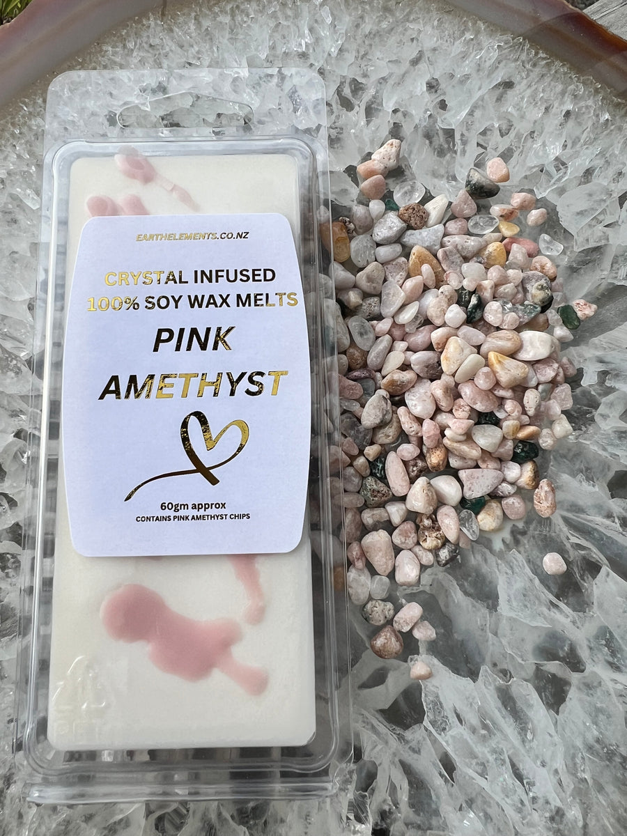 Pink Amethyst crystal infused was melts – Earth Elements NZ