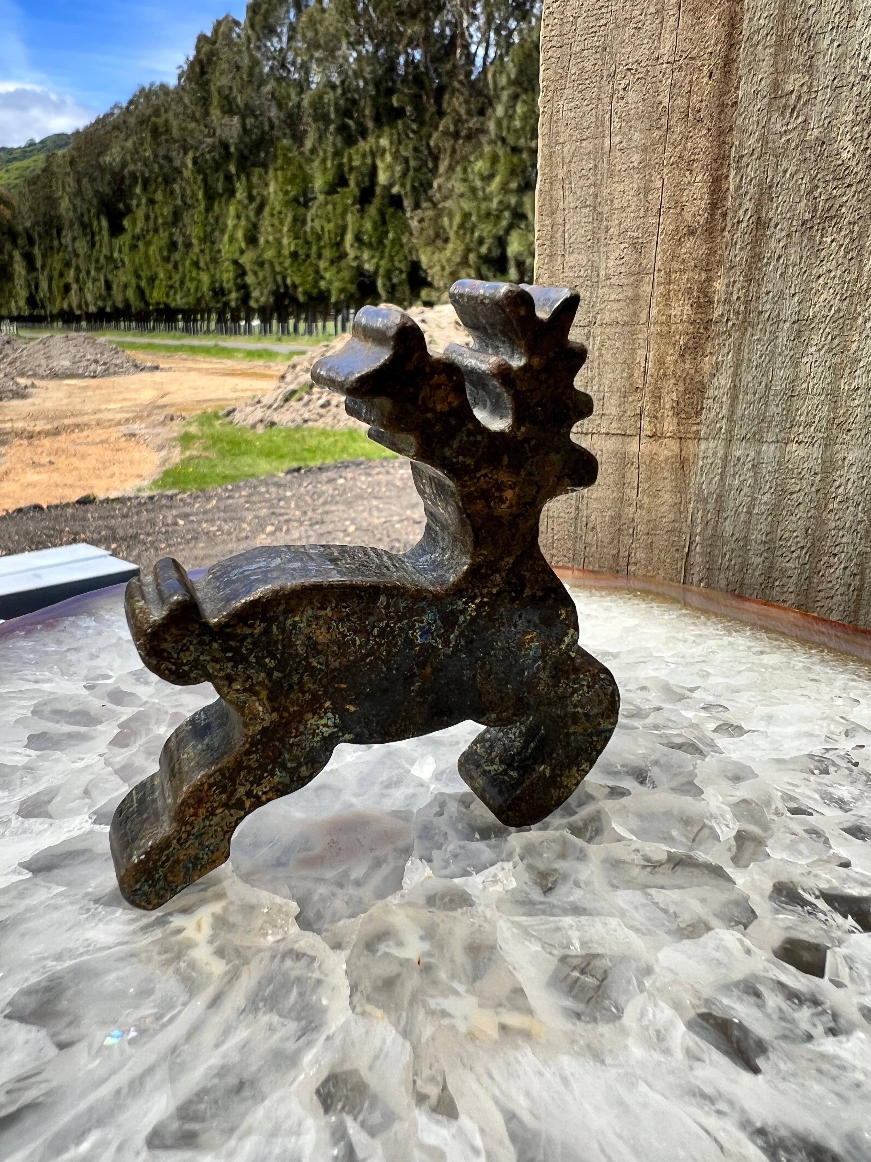 Pyrite Reindeer Carving – Earth Elements NZ