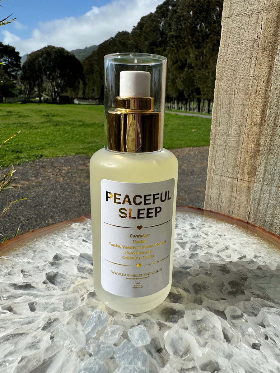 Peaceful Sleep Spray | Celestite & Aromatherapy Blend – Earth Elements NZ