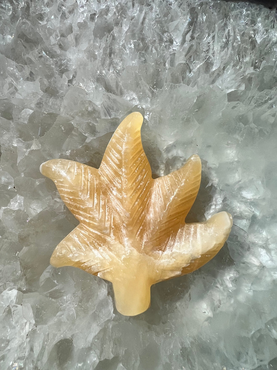 Yellow Calcite Leaf – Earth Elements NZ